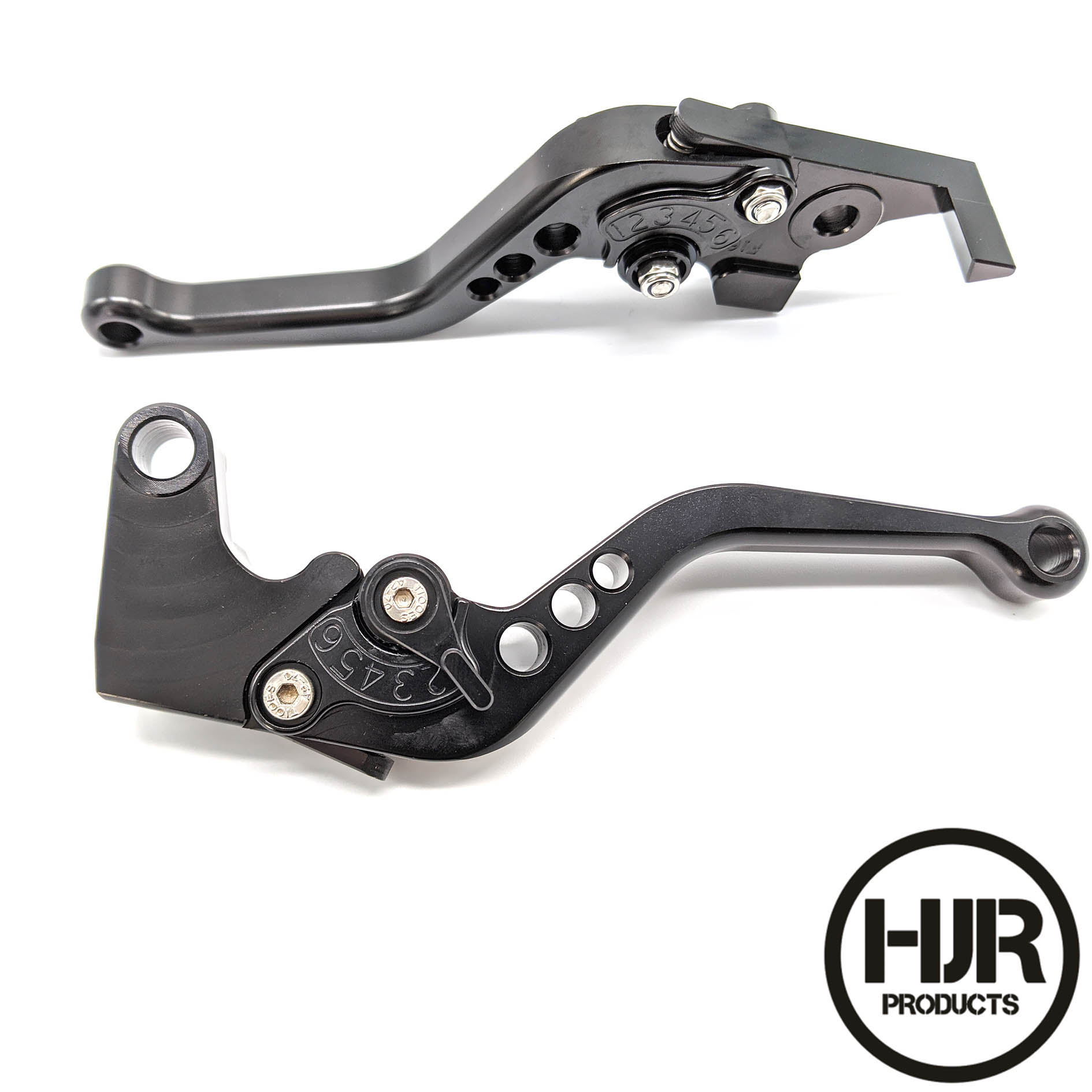 Yamaha SHORT BLACK BRAKE & CLUTCH LEVERS ADJUSTABLE PAIR - HJR Products
